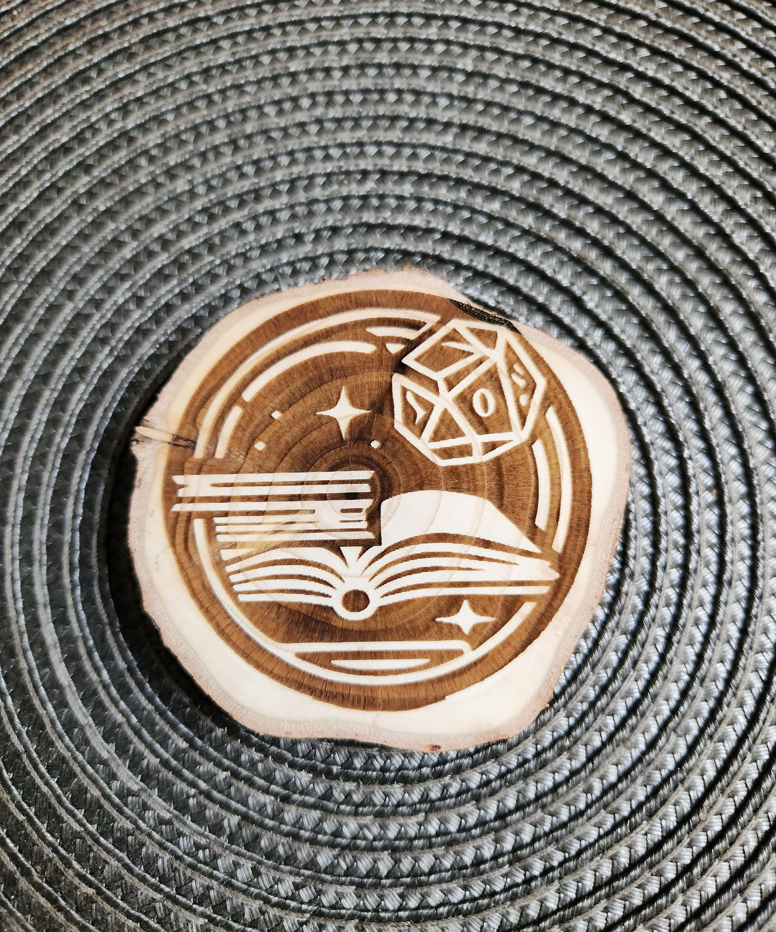 Customisable Fantasy Dnd/season Decor Style Wood Log Coasters - Etsy