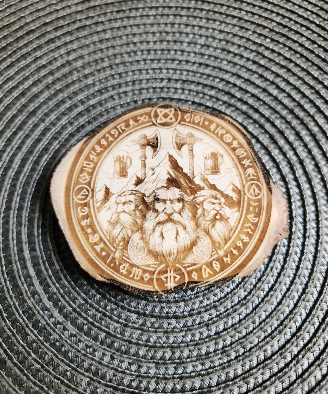 Customisable Fantasy Dnd/season Decor Style Wood Log Coasters - Etsy