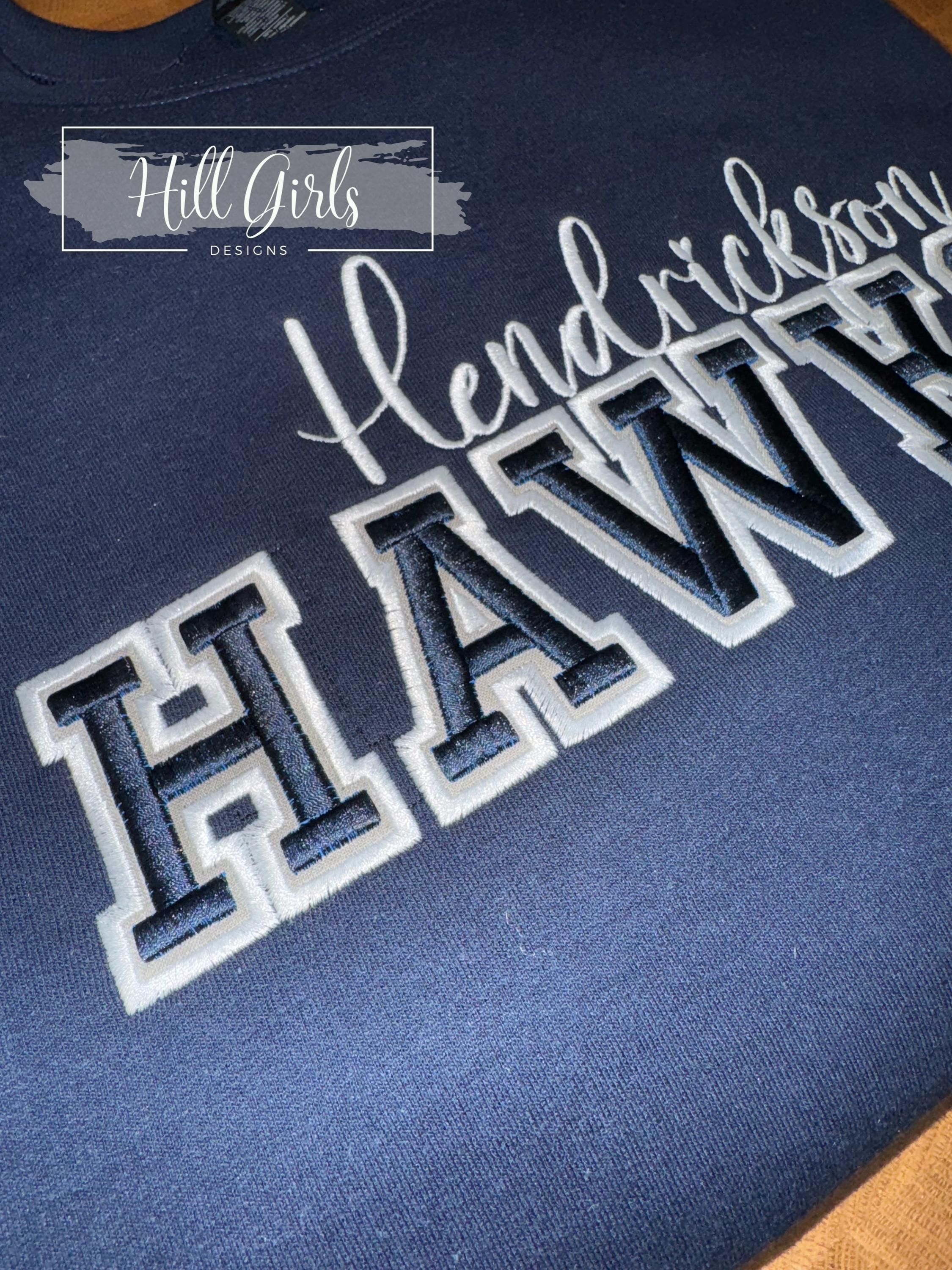 Women's Puff Embroidered Team Sweatshirt - Etsy