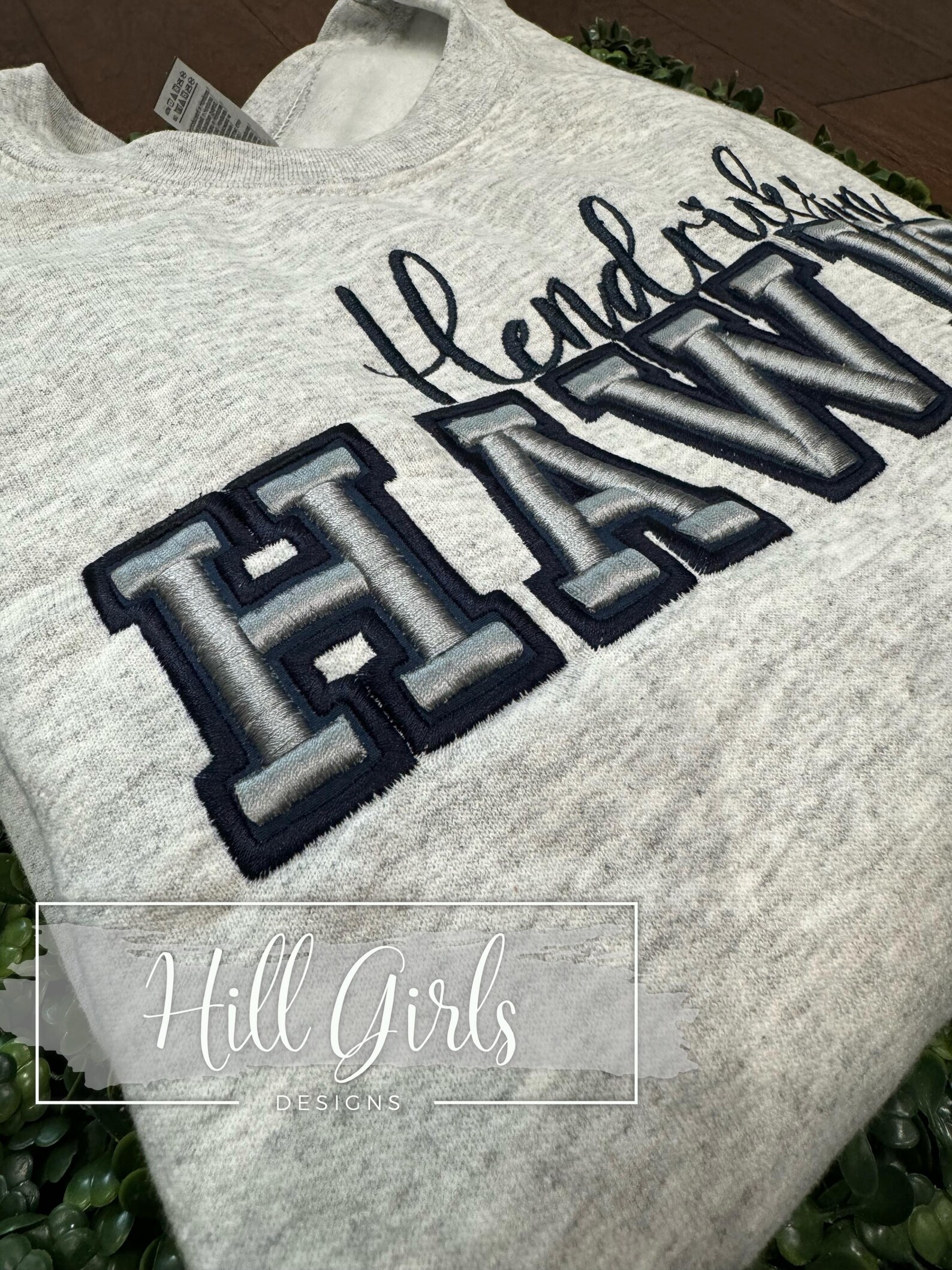 Women's Puff Embroidered Team Sweatshirt - Etsy