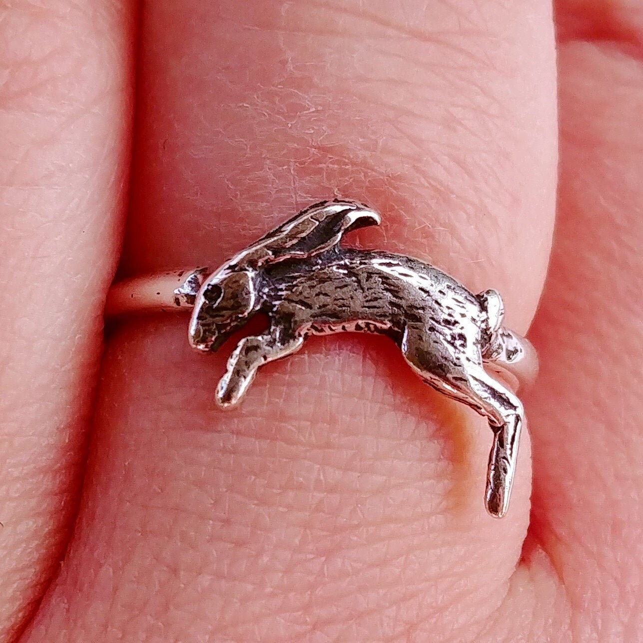 Hare Sculpted Sterling Silver Ring - Etsy