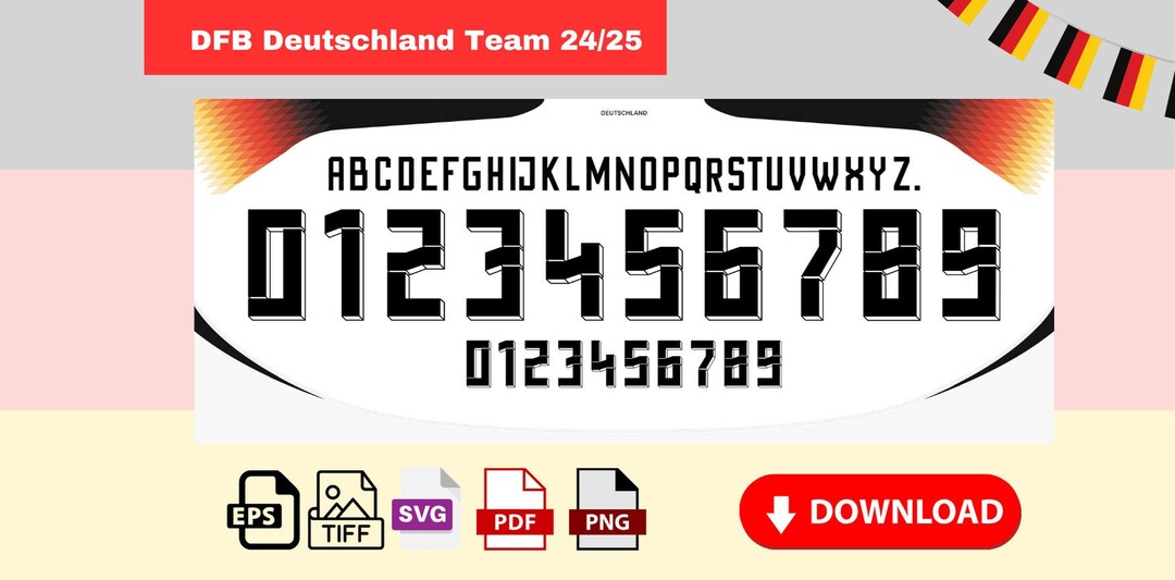 Font Vector Germany EM 2024 Pdf, Eps, Svg, Jng, Tiff - Etsy UK