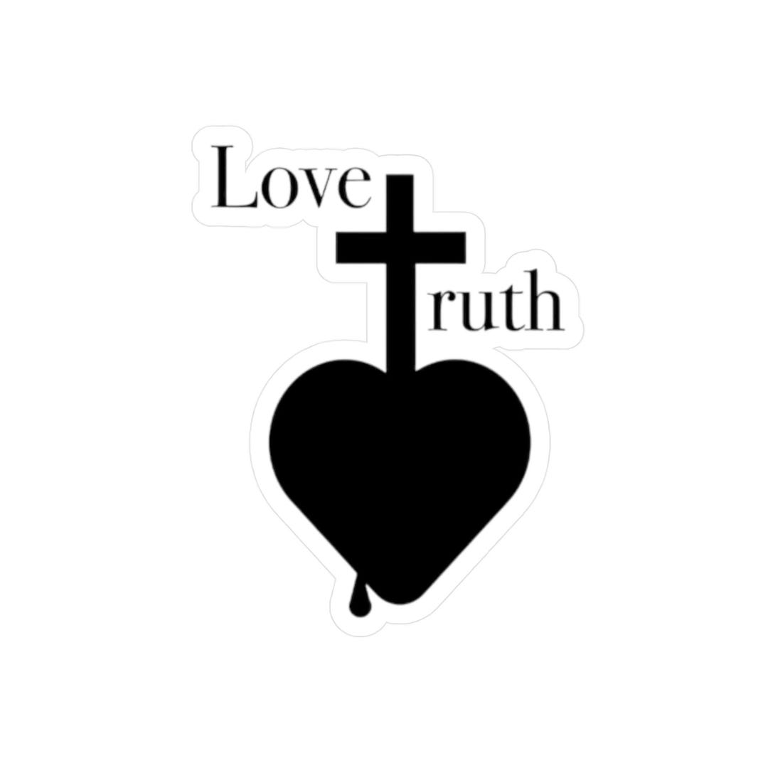 Love Truth Cross Heart Vinyl Decal: Christian Faith Sticker - Etsy