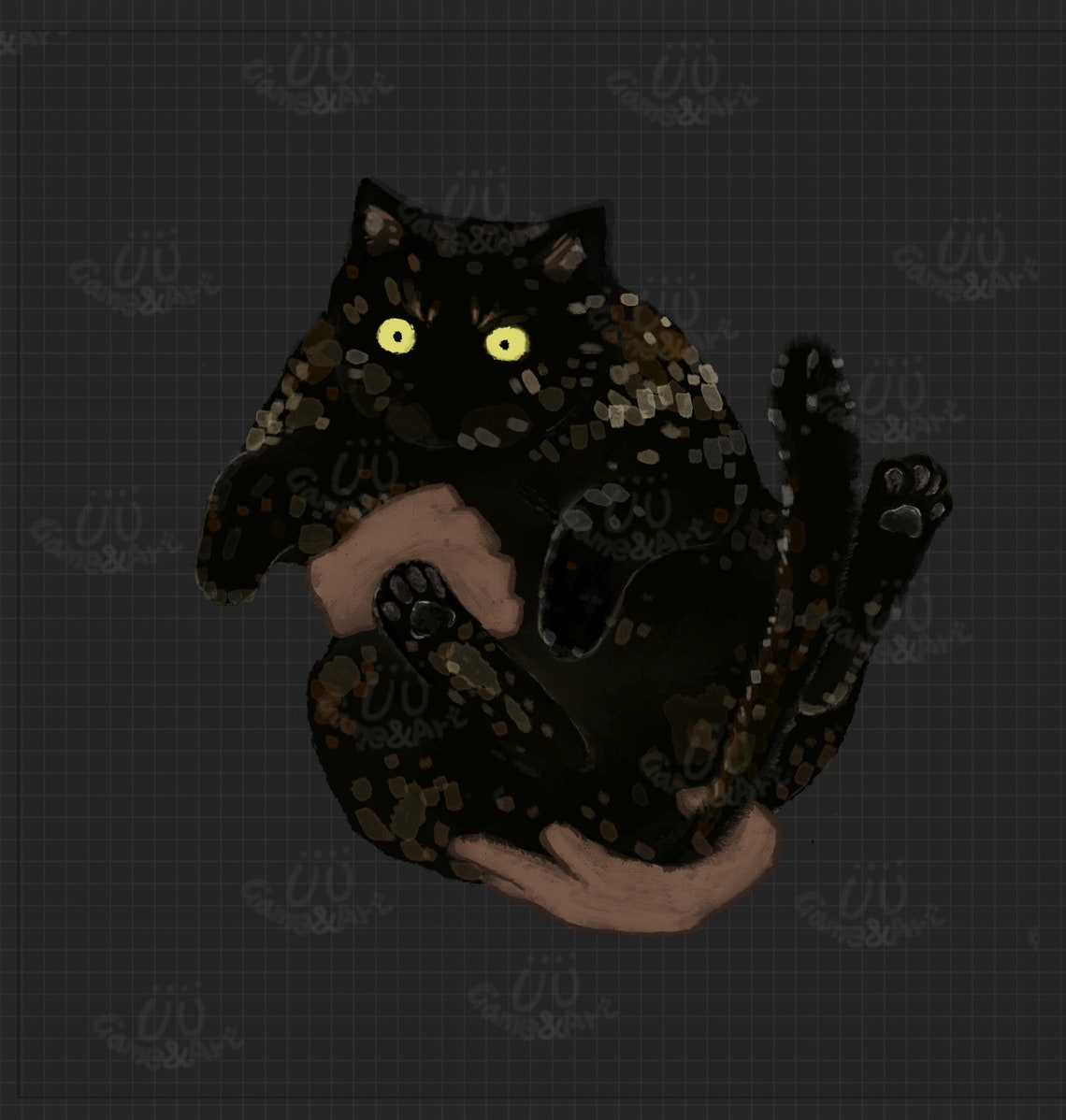 Tortoiseshell Cute Cat Clipart Bundle PNG | Mystical Calico Cat ...