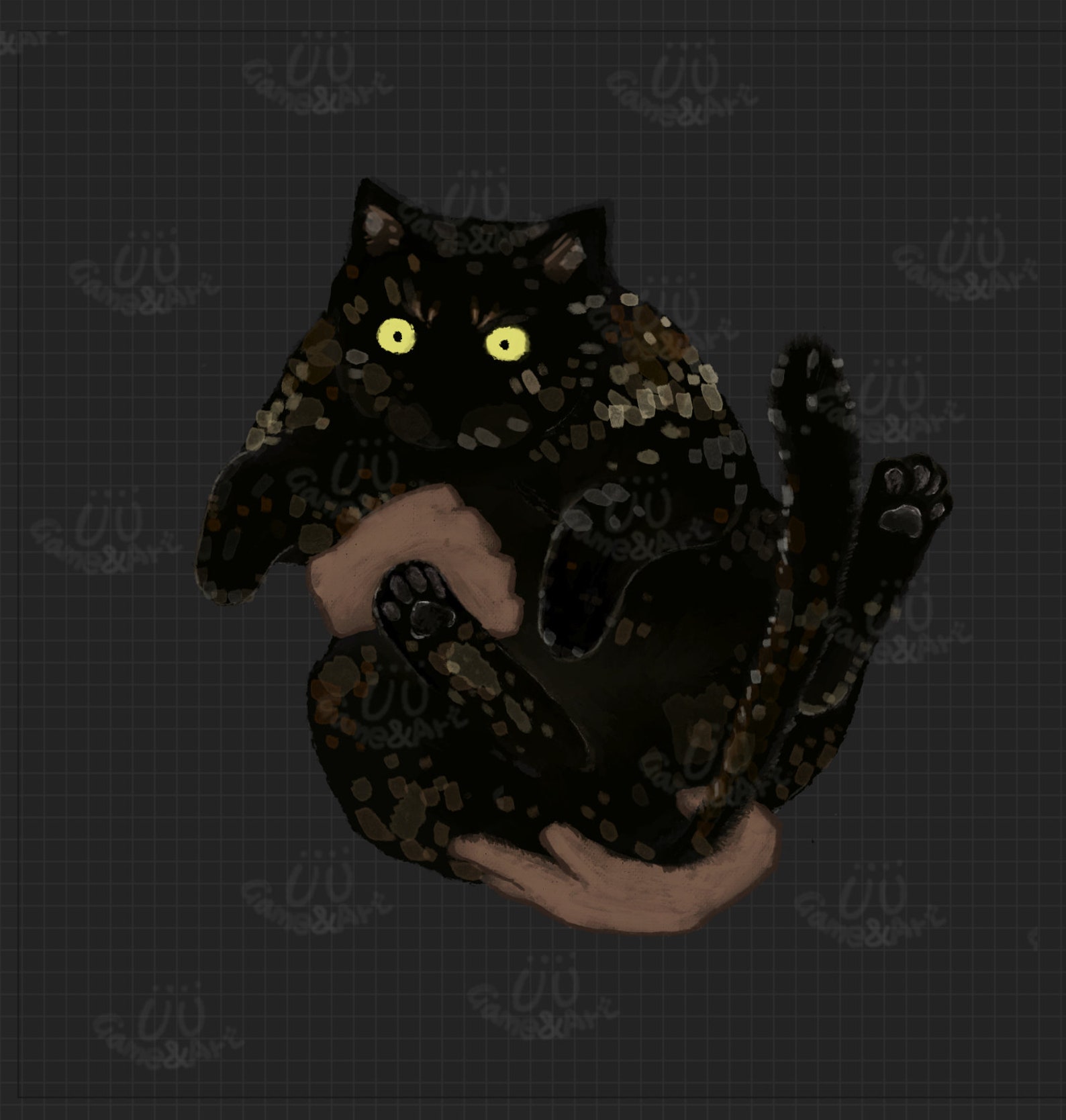 Tortoiseshell Cute Cat Clipart Bundle PNG | Mystical Calico Cat ...