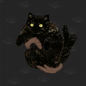 Tortoiseshell Cute Cat Clipart Bundle PNG | Mystical Calico Cat ...