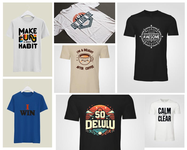 500 T-shirt Design Bundle, PNG Shirt Designs, DTG, DTF, T-shirt Bundle ...