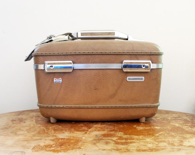 Vintage 60s Sable Brown American Tourister Train Case // Retro - Etsy