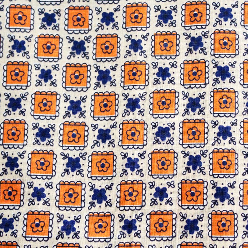 Retro Print Fabric - Etsy