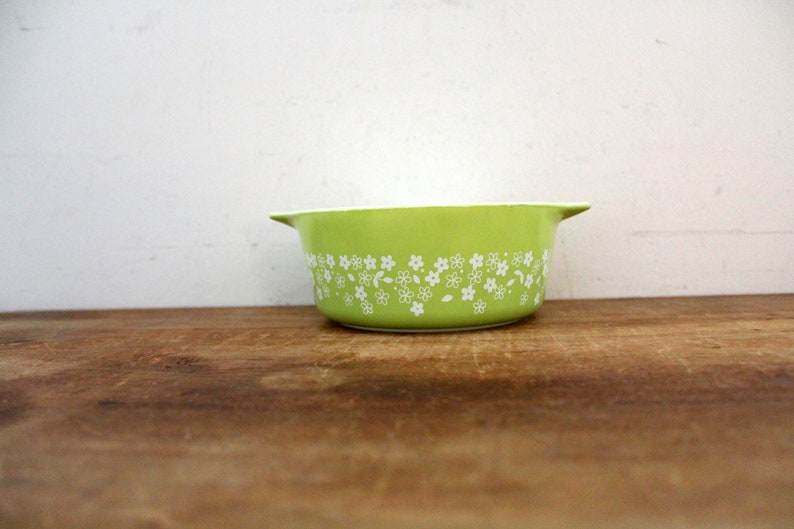 Vintage 1960s Pyrex Lime Green Crazy Daisy Spring Blossom 472 - Etsy