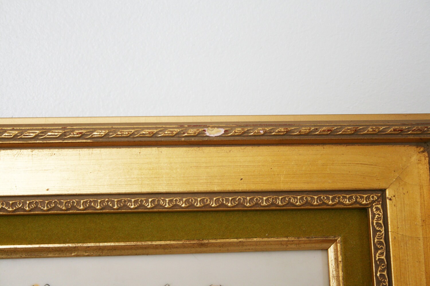 Vintage 70s Sailor Girl Hiding in the Apples Framed Picture // Novelty ...