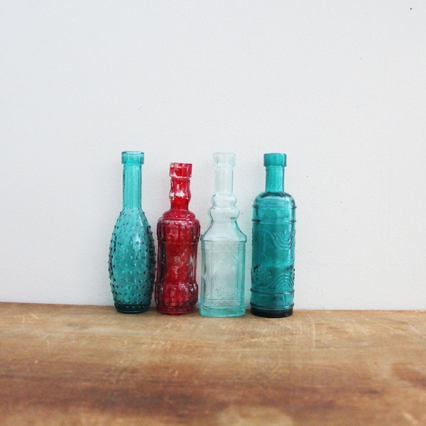 Colored Glass Bottles - Etsy