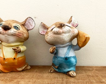 Homco Mice Figurines - Etsy