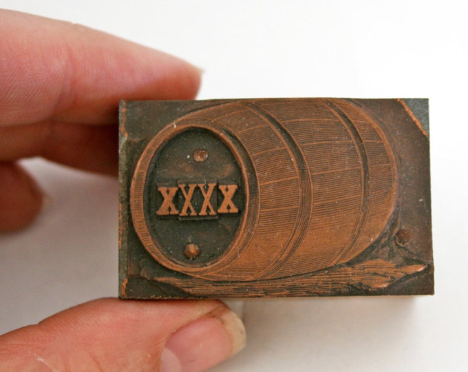 Vintage Barrel of Moonshine Booze XXX Letter Press Block - Etsy