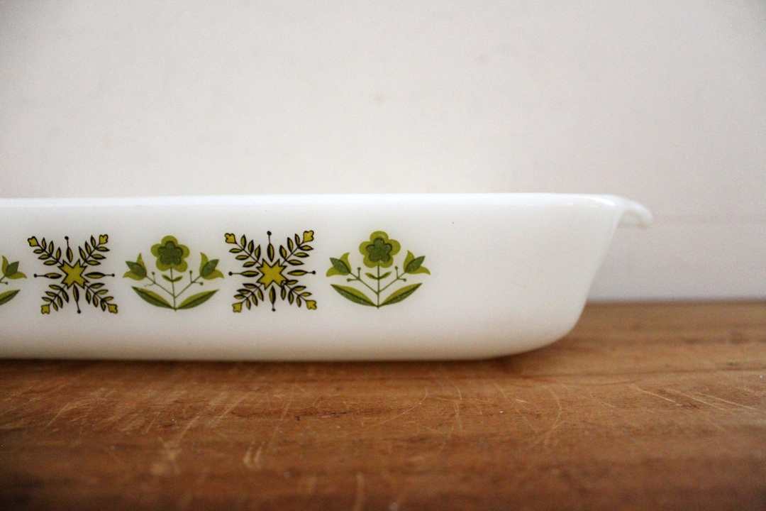 Vintage 60s Anchor Hocking Fire King Ovenware Meadow Green 1 1/2 Quart ...