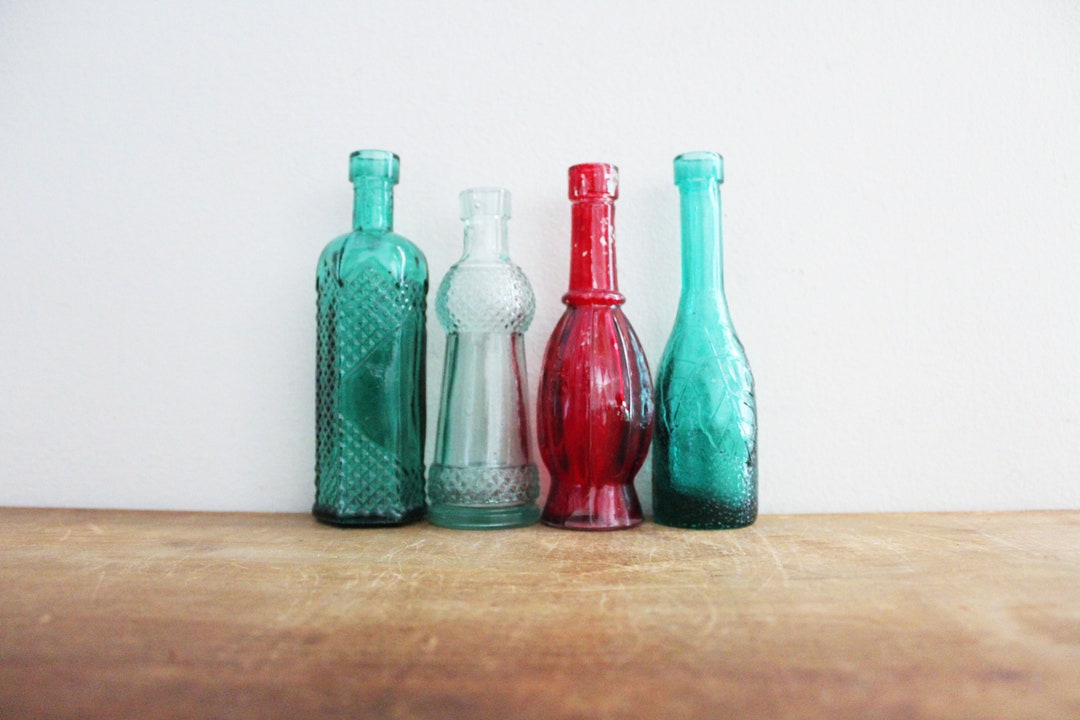Vintage 70's 5 Inch Bottles Miniatures Mixed Instant Collection 4 ...