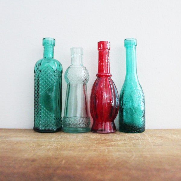 Colored Glass Bottles - Etsy