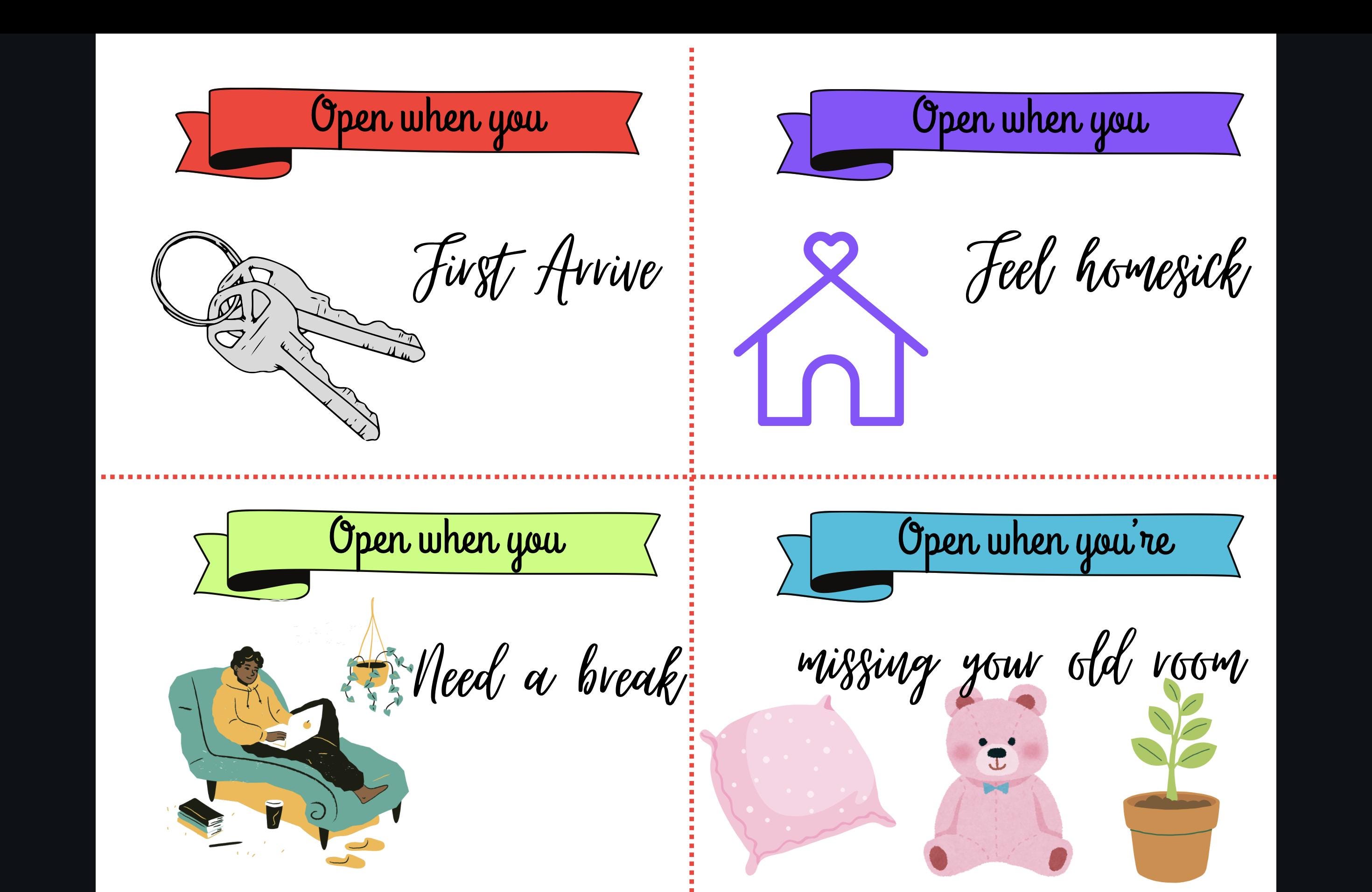 Open When, Printable Labels for Starting College or a New Home - Etsy