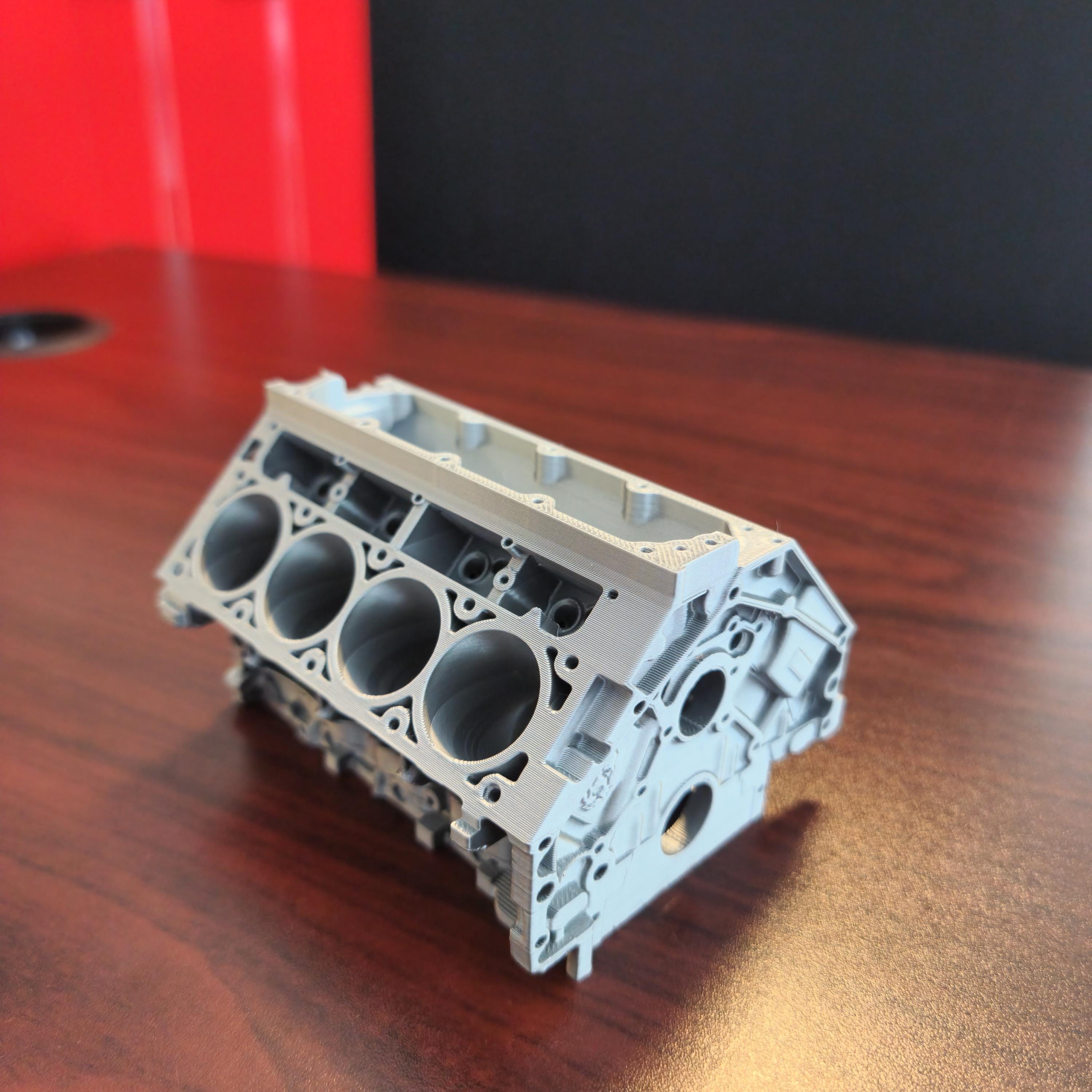 3D Printed REAL Chevrolet V8 Replica Engine Block Card Holder and Pen ...