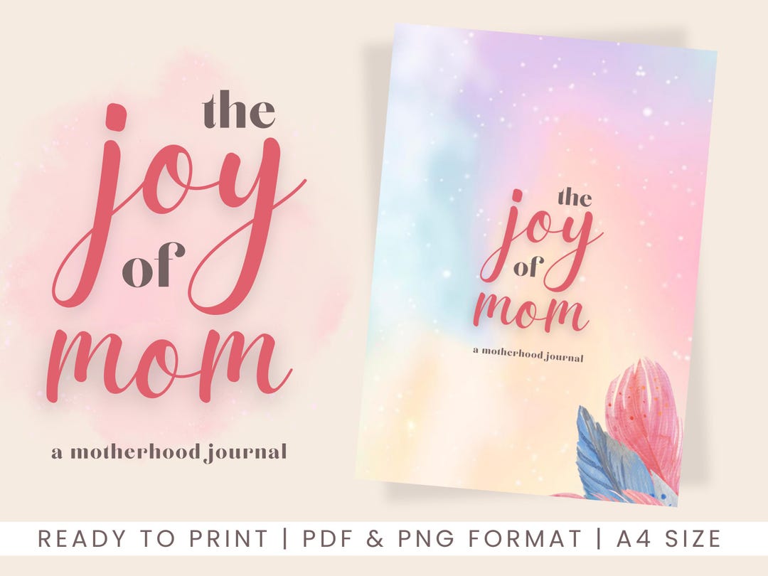 The Joy of Mom Motherhood Journal | Mom Journal Printable | Instant ...
