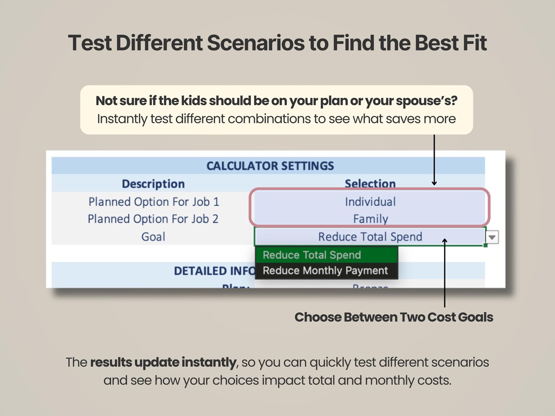 Health Insurance Comparison Tool Template Google Sheets Spreadsheet ...
