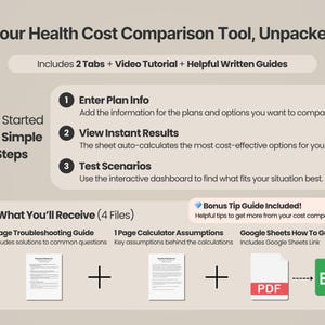 Health Insurance Comparison Tool Template Google Sheets Spreadsheet ...