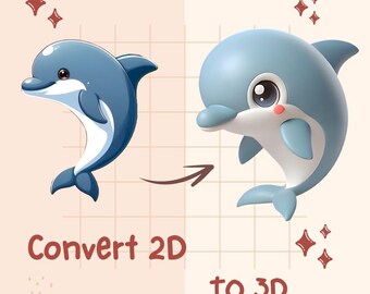 Convert 2D to 3D 3D Model Commission 3D Design Service Custom DIGITAL 3D Model From Your 2D ...