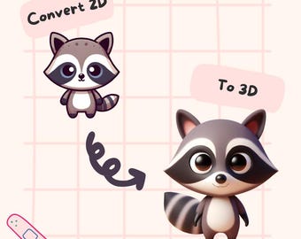 Convert 2D to 3D 3D Model Commission 3D Design Service Custom DIGITAL 3D Model From Your 2D ...