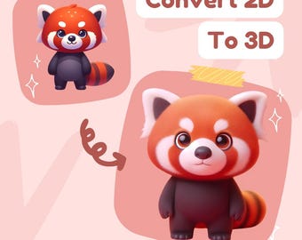 Convert 2D to 3D 3D Model Commission 3D Design Service Custom DIGITAL 3D Model From Your 2D ...