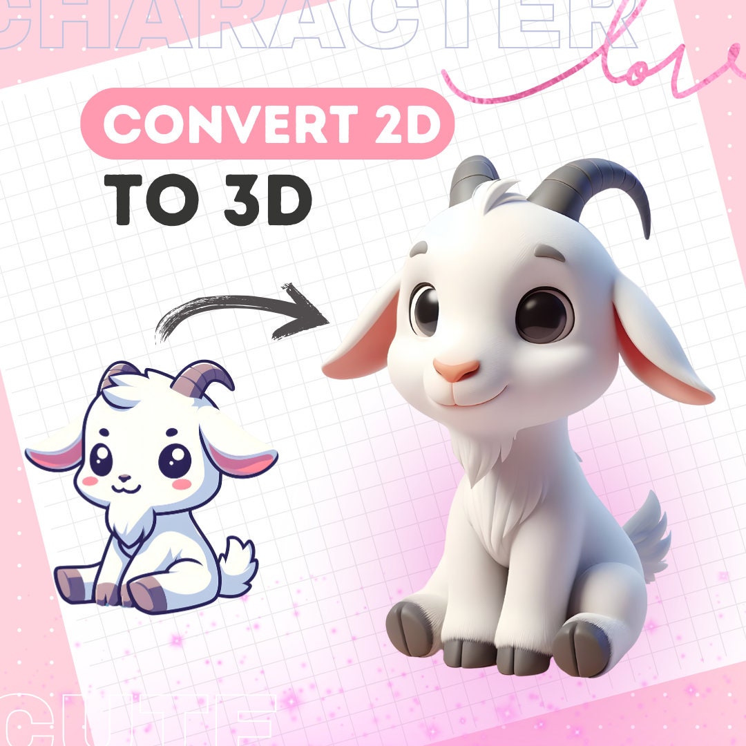 2D to 3D 3D Model Commission 3D Design Service Custom DIGITAL 3D Model From Your 2D Concept ...