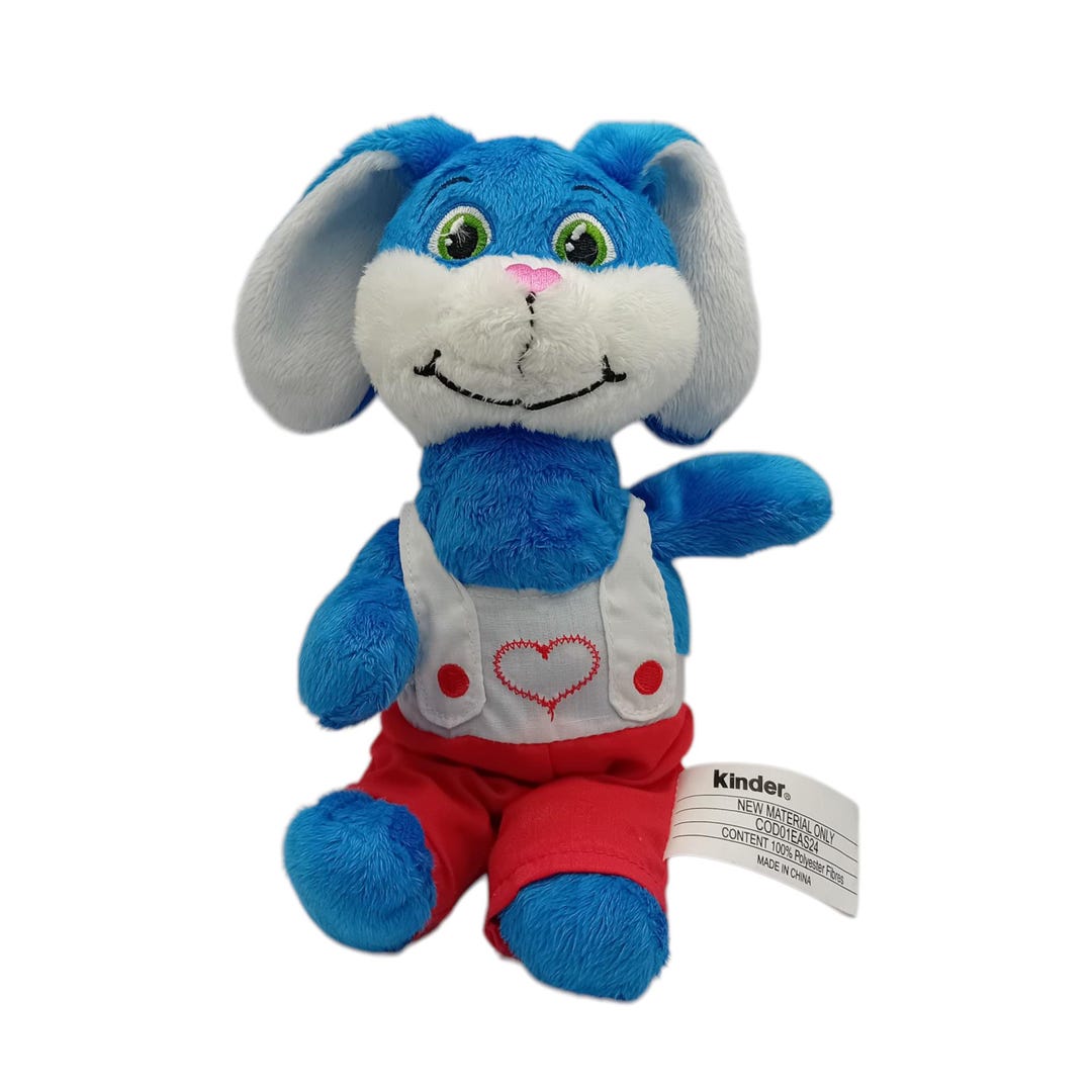 Vintage 90s-2000s Y2K Kinder Plush Bunny Rabbit Pink Heart Nose ...
