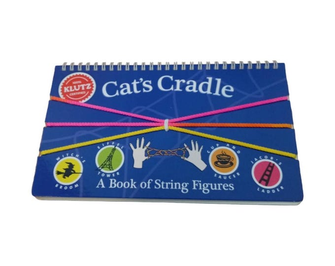 1993 90's Klutz Cat's Cradle String Game Kit Includes String Anne Akers ...