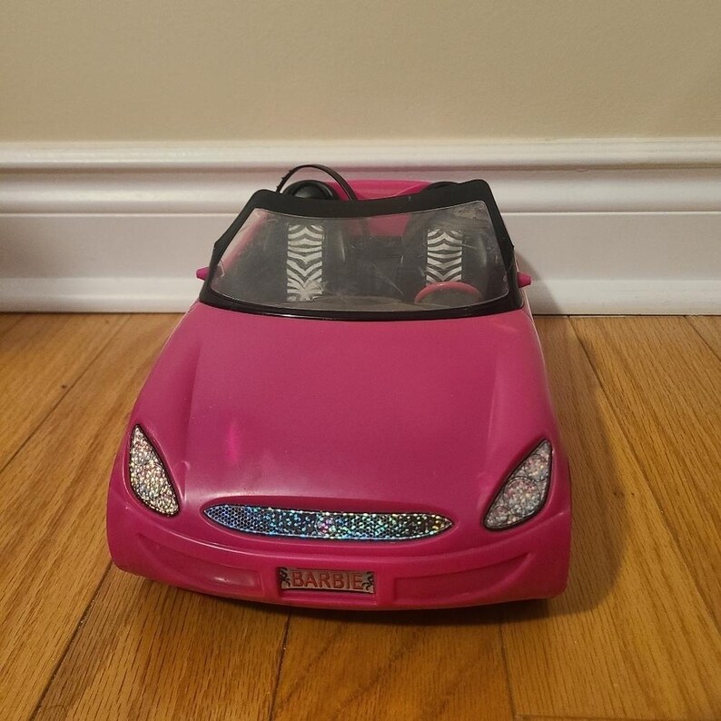 Y2K Vintage Barbie Doll Mattel Auto Glam Convertible Car Hot Pink ...