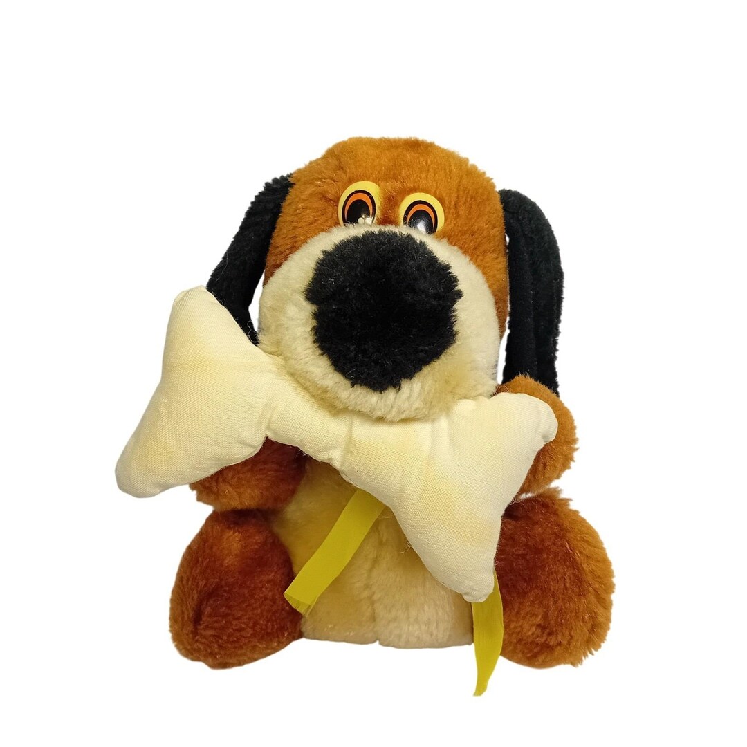 Vintage Ganz Bros Dog Plush With Bone Plushie Stuffed Animal Gift Puppy ...