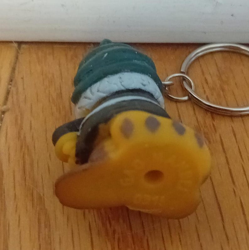 Vintage Gao Nanbei Garfield Fat Cat Tiny Keychain Old Man Japan Squishy ...
