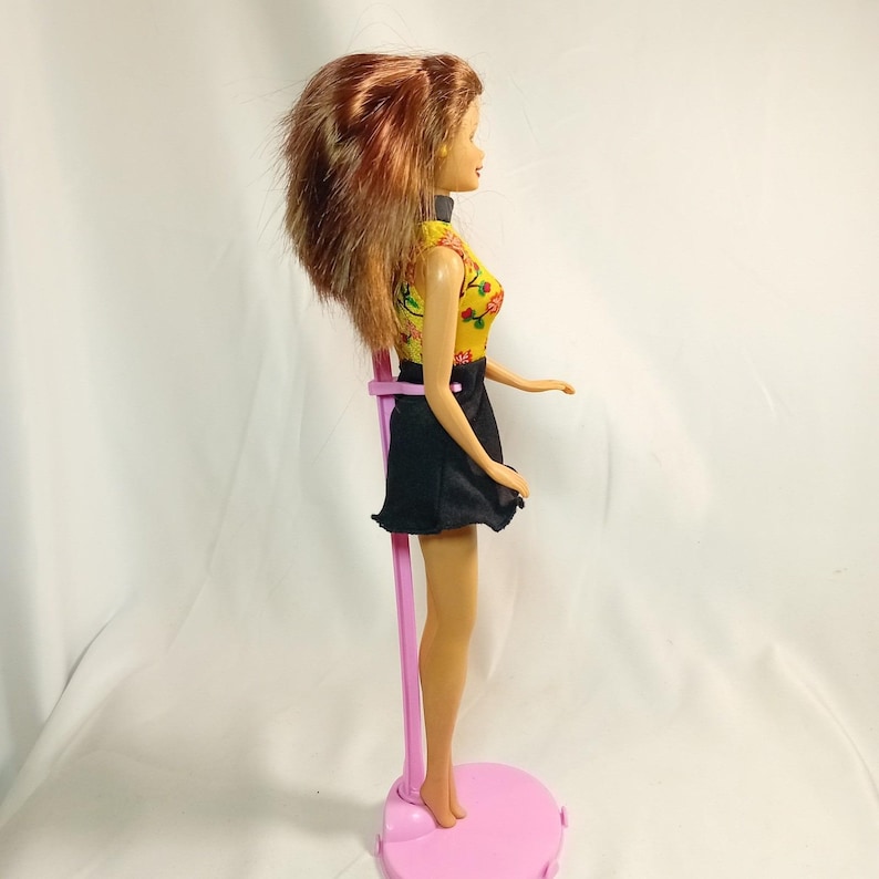 1998 Vintage Barbie Style Brunette Doll Mattel Asian Inspired Dress ...