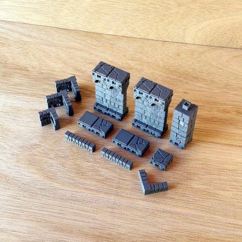 Mini Figure Holder 3d Printed TTRPG Magnetic Multi Level Dungeon Tiles ...