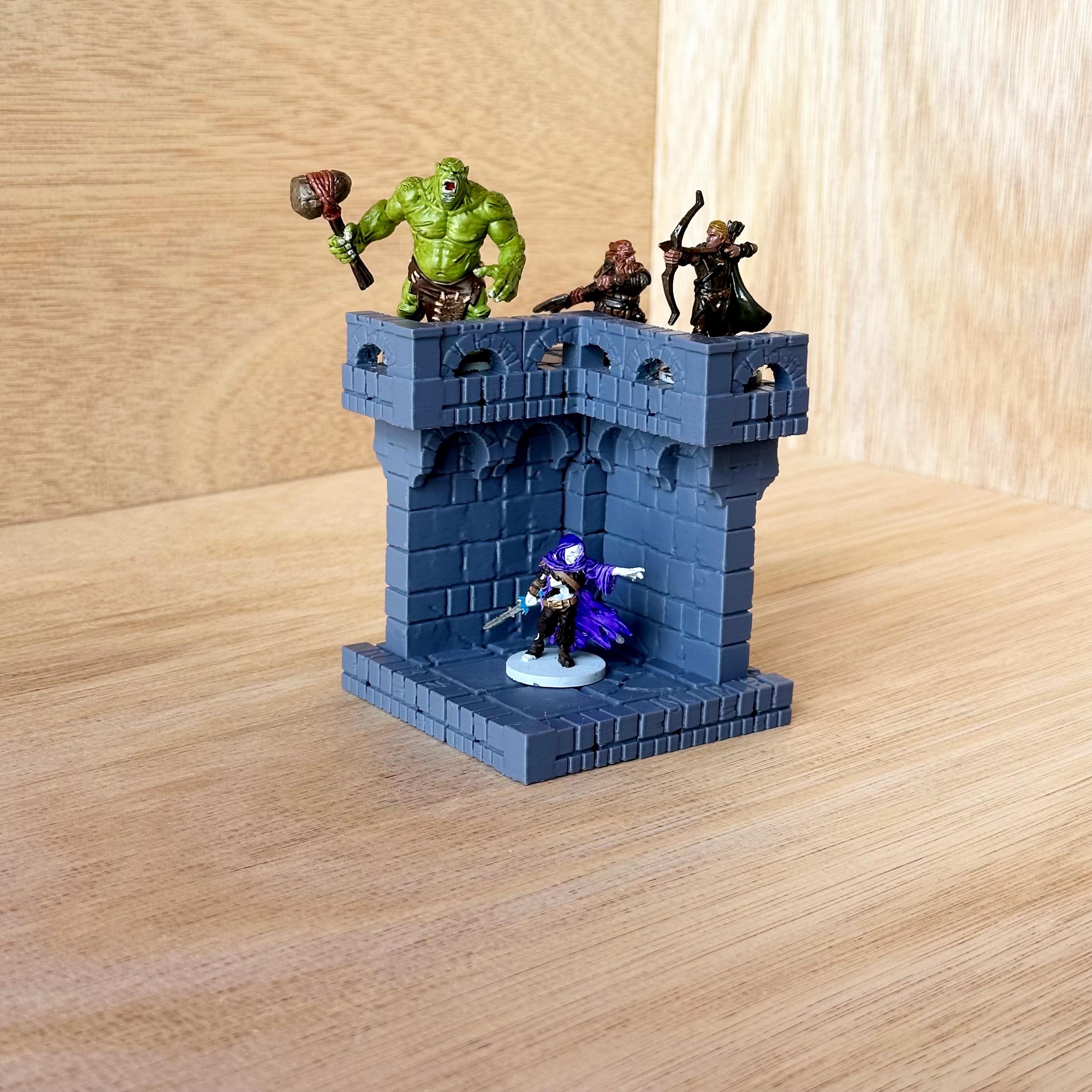 Mini Figure Holder 3d Printed TTRPG Magnetic Multi Level Dungeon Tiles ...