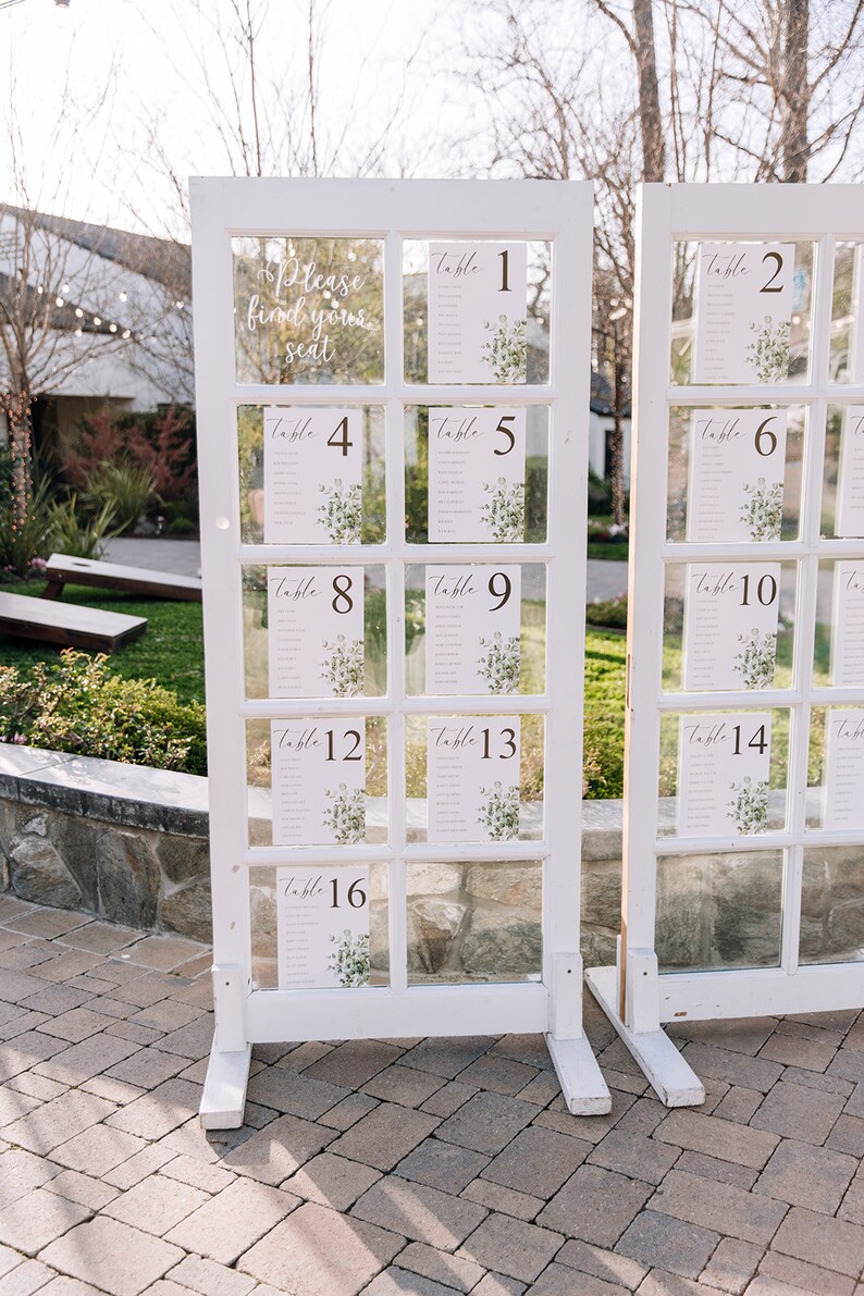 Wedding Seating Chart Template, Seating Plan Sign Template, DIY Table ...