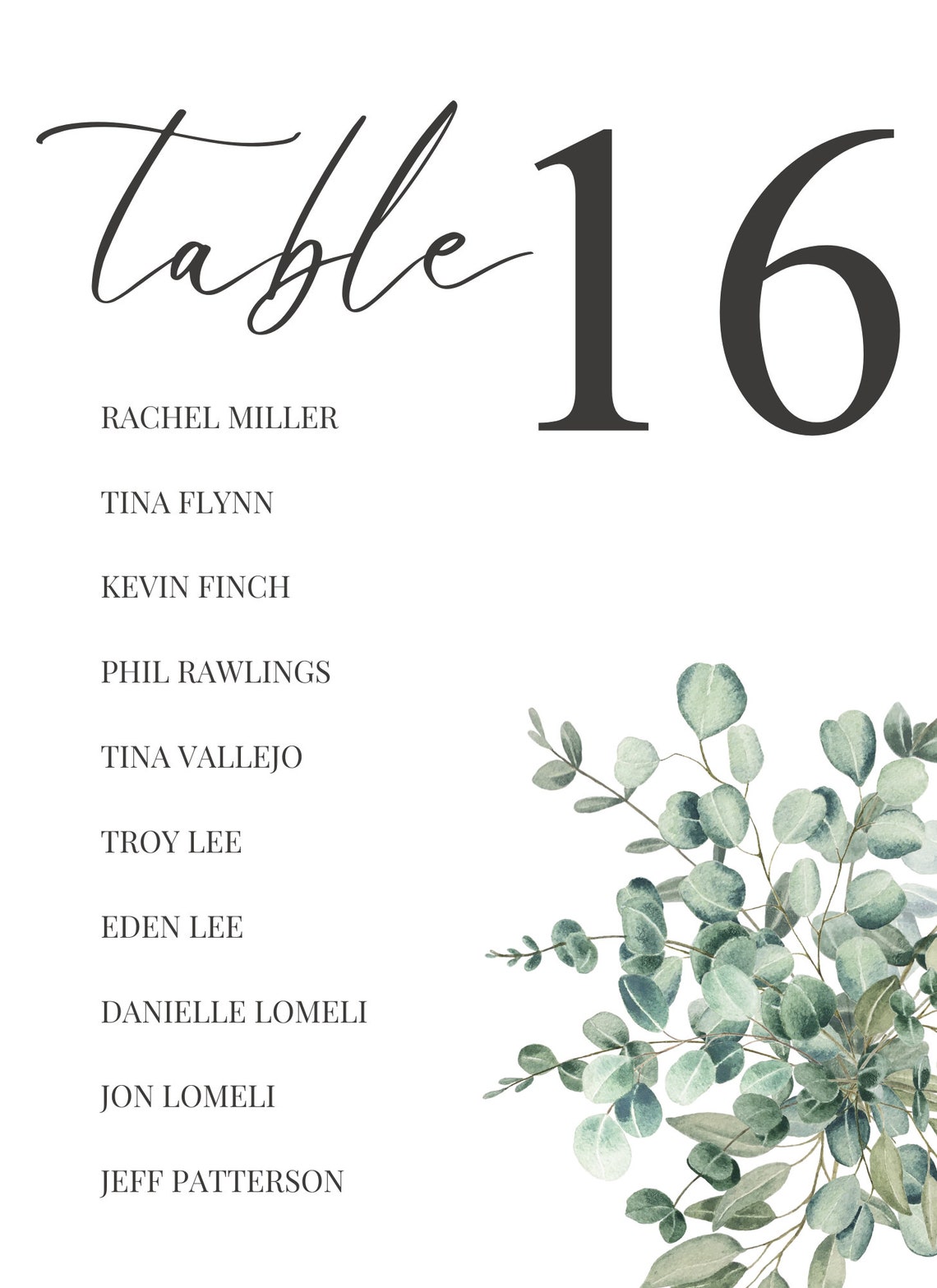 Wedding Seating Chart Template, Seating Plan Sign Template, DIY Table ...