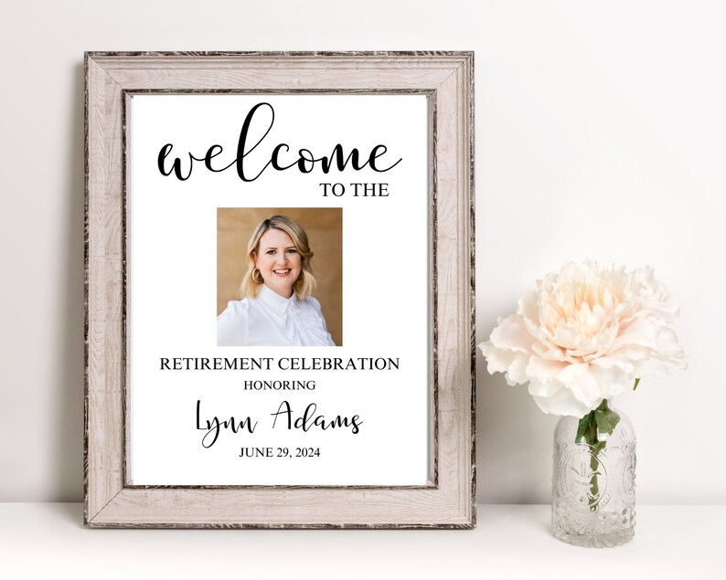 Retirement Celebration Welcome Sign, Retirement Party, Canva Template ...