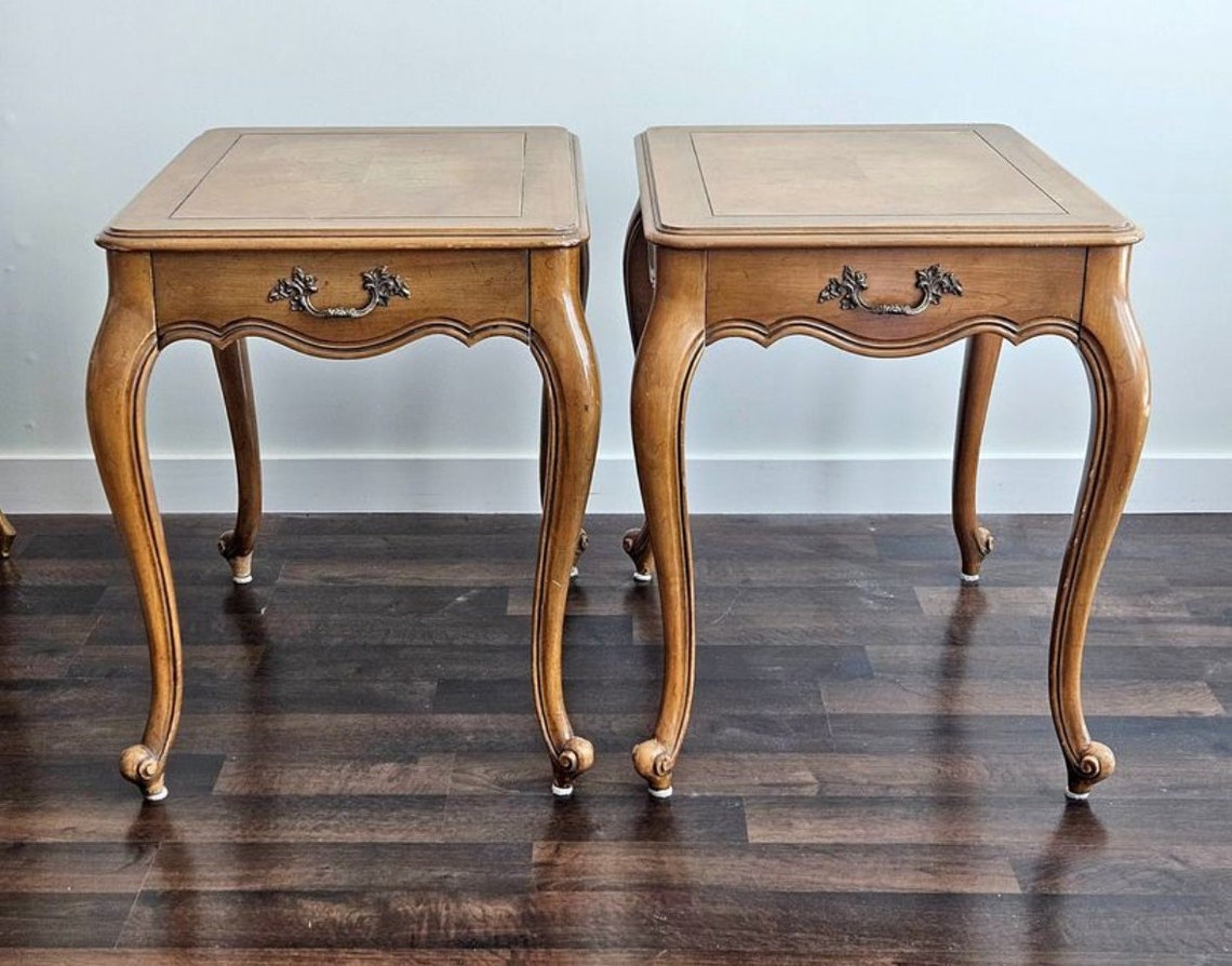 Vintage French Provincial Style Tables - Pair - Etsy