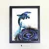 Cosmic Manta Ray Art Print, Watercolor 8x10 - Etsy
