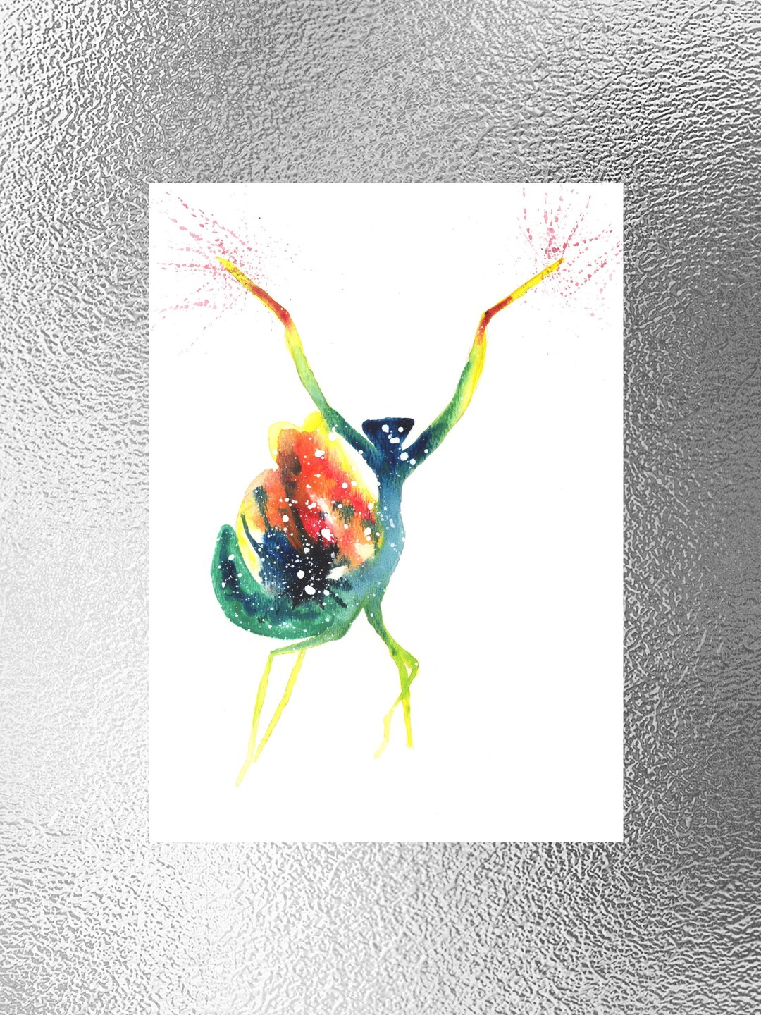 ORIGINAL Cosmic Praying Mantis Watercolor Painting 9X12 - Etsy