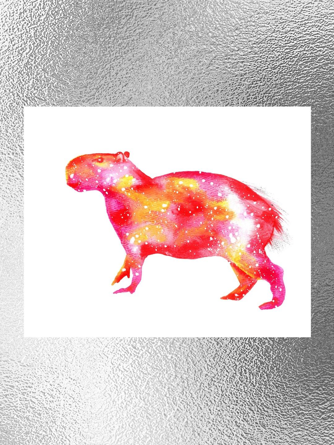 ORIGINAL Cosmic Capybara Watercolor Painting 9X12 - Etsy