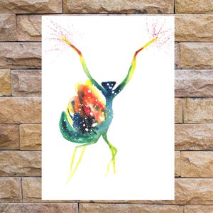 ORIGINAL Cosmic Praying Mantis Watercolor Painting 9X12 - Etsy