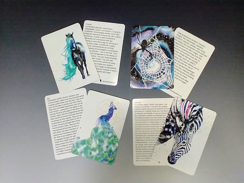 Cosmic Animal Cards Mystery Pack of 12 Limited Edition - Etsy