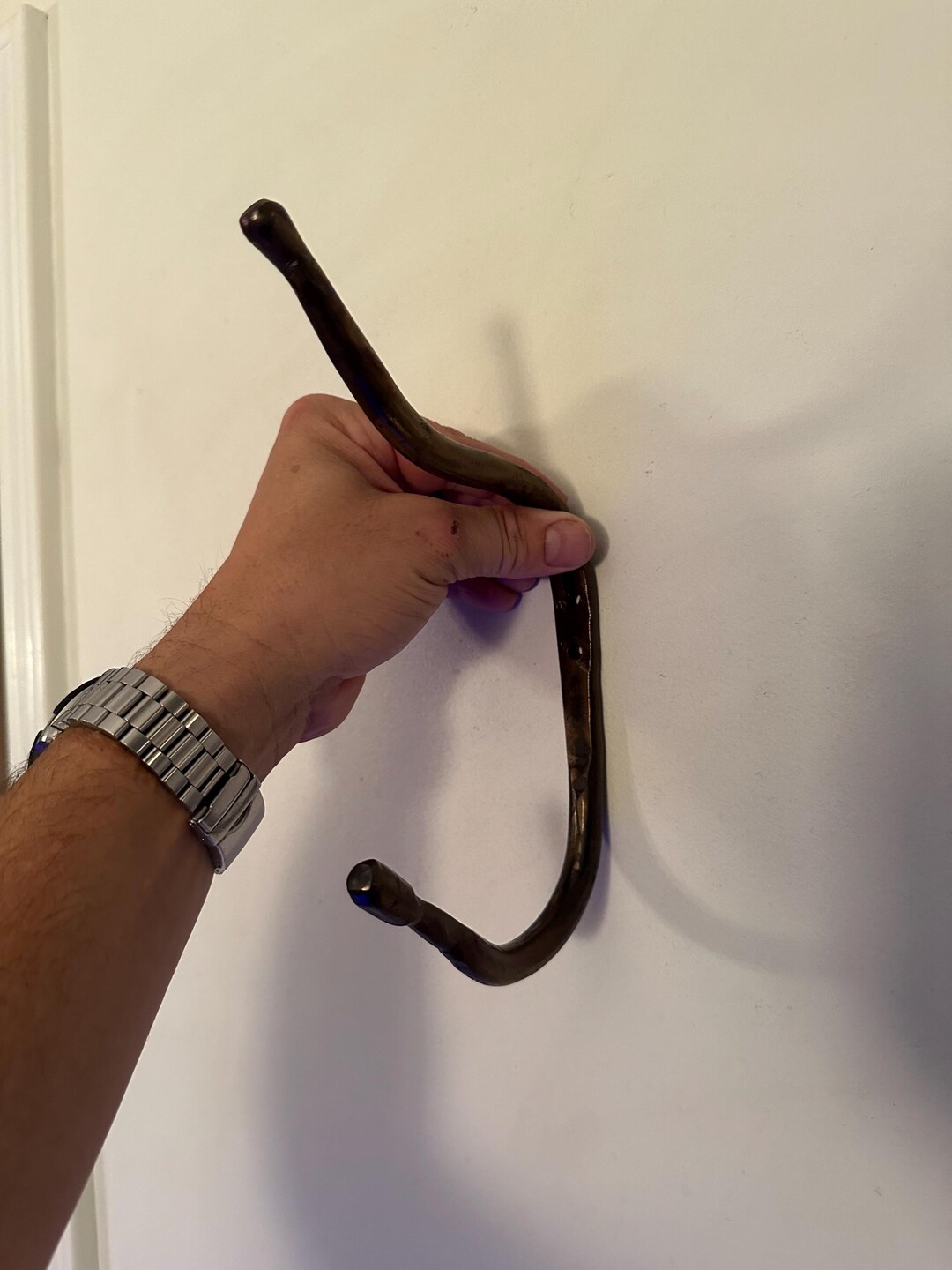 Hand Forged Very Large Rustic Double Hook - Etsy