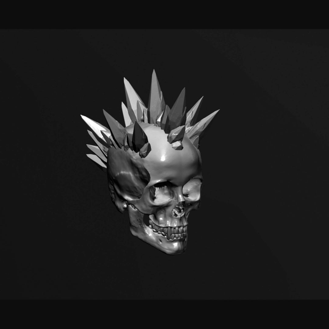 Triple Mohawk Skull STL Digital File for 3D Printing - Etsy