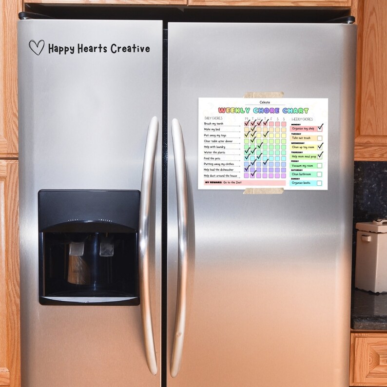 Editable Chore Chart for Kids | Printable Daily Weekly Responsibility ...